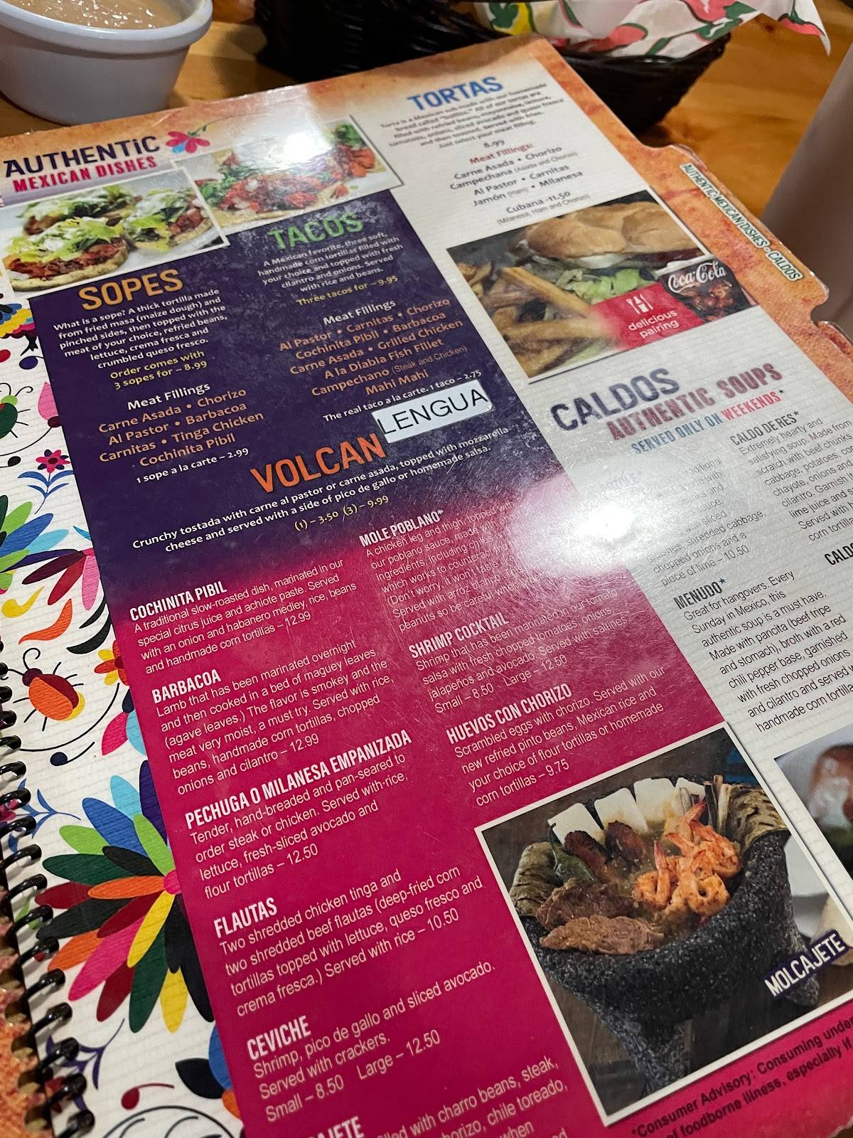 Menu at La Casa Del Patron restaurant, Havelock