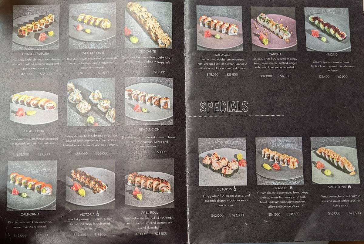 Menu at La Causa restaurant, Medellín, Cra 33 #8A - 41