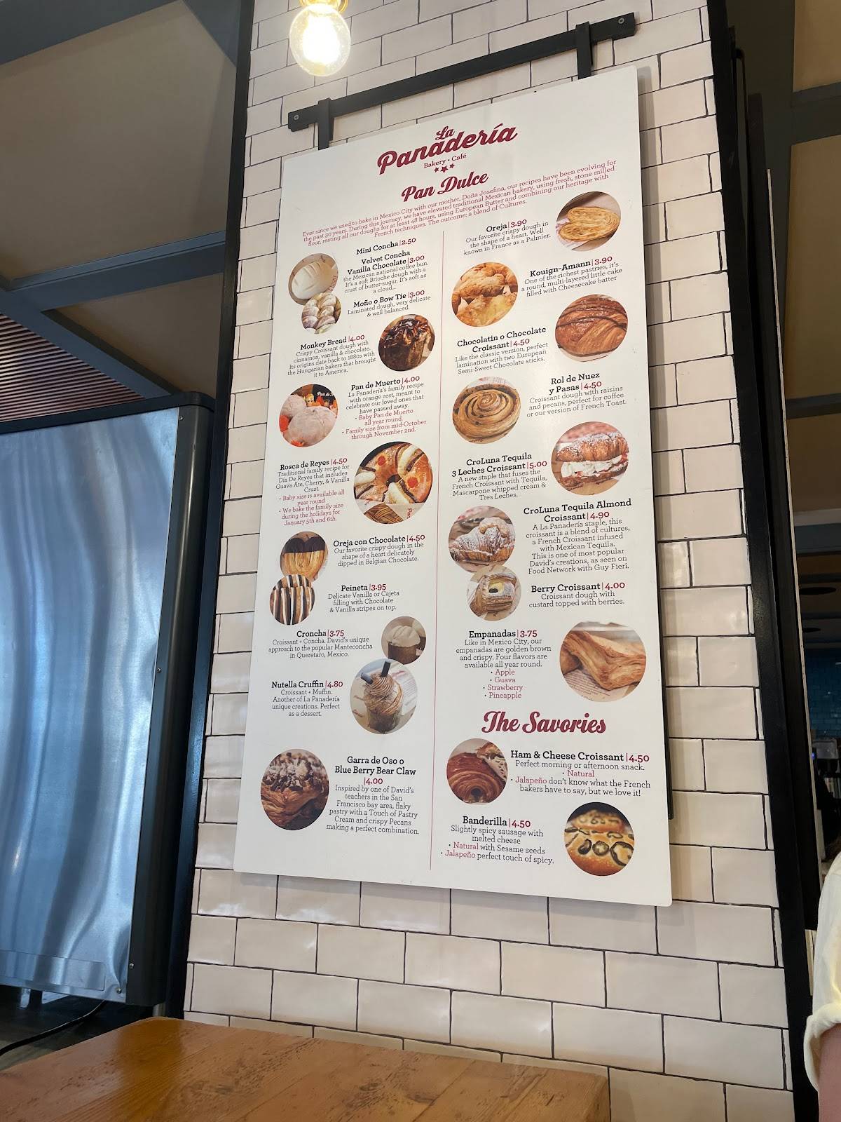 Menu at La Panadería Bakery Café, San Antonio, 301 E Houston St