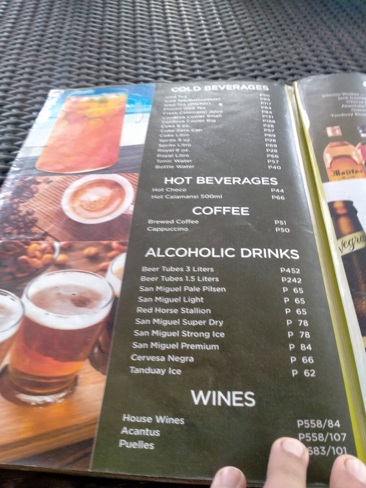 Menu at Lantaw Native Restaurant, Dumaguete, EJ Blanco Drive