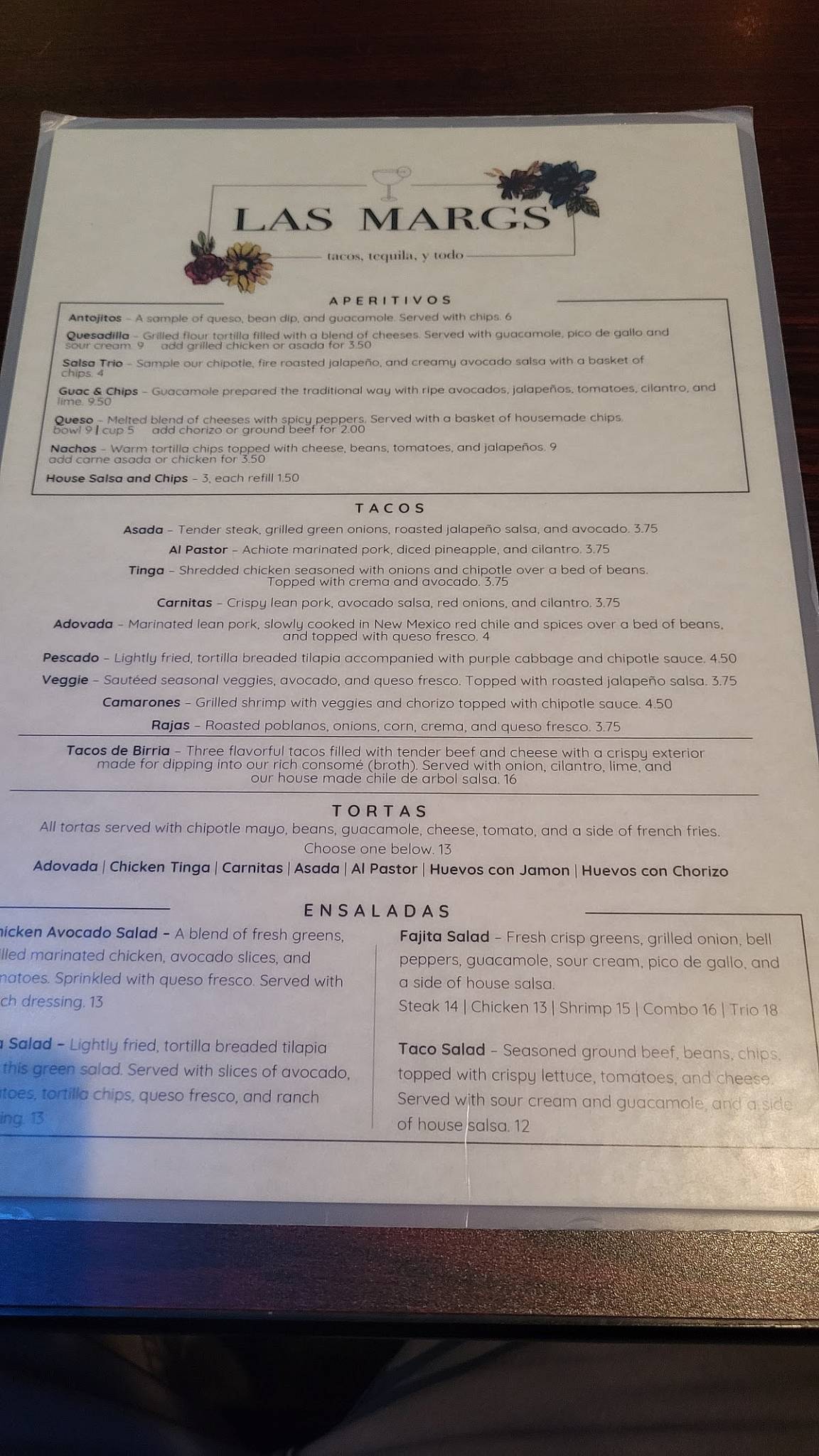Menu at Las Margs at Reunion restaurant, Commerce City