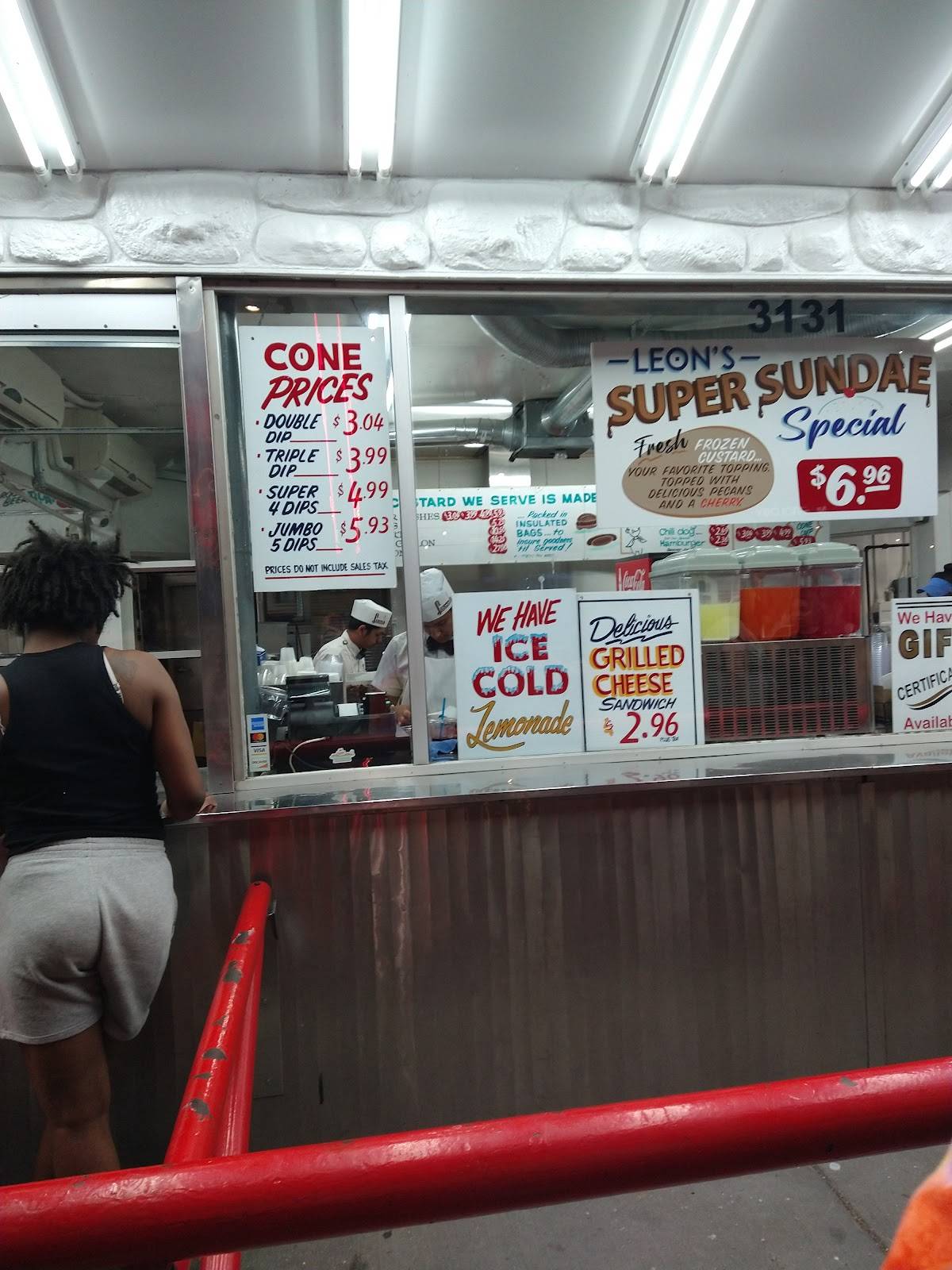 Menu at Leon's Frozen Custard desserts, Milwaukee