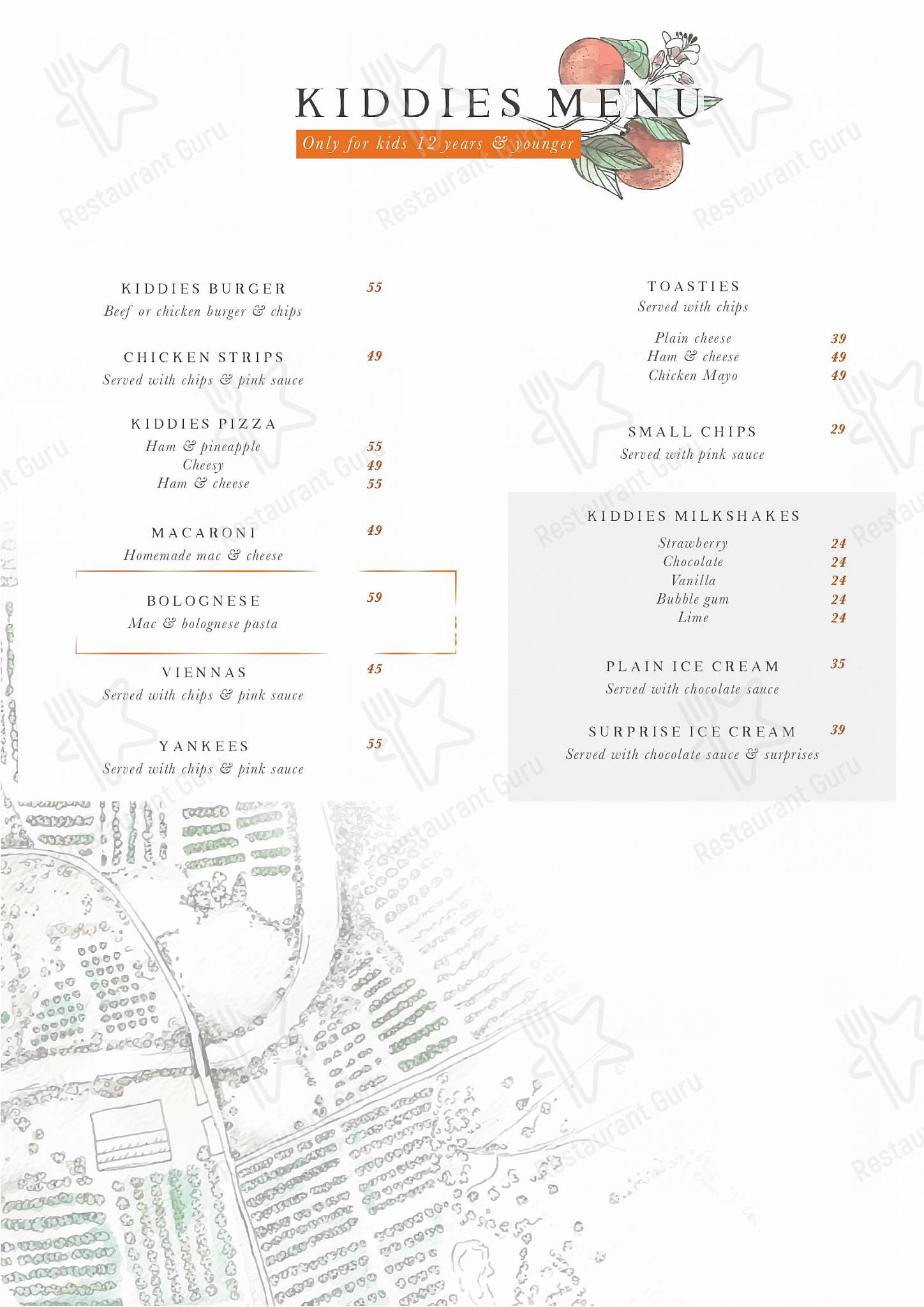 Menu at The Junction Restaurant, Letsitele