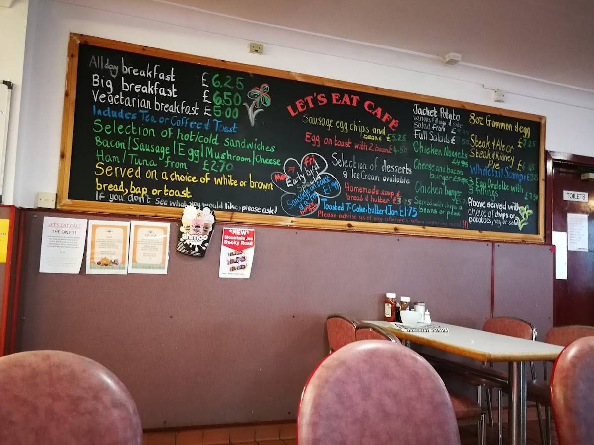 Menu at Lets Eat Cafe, Warrington
