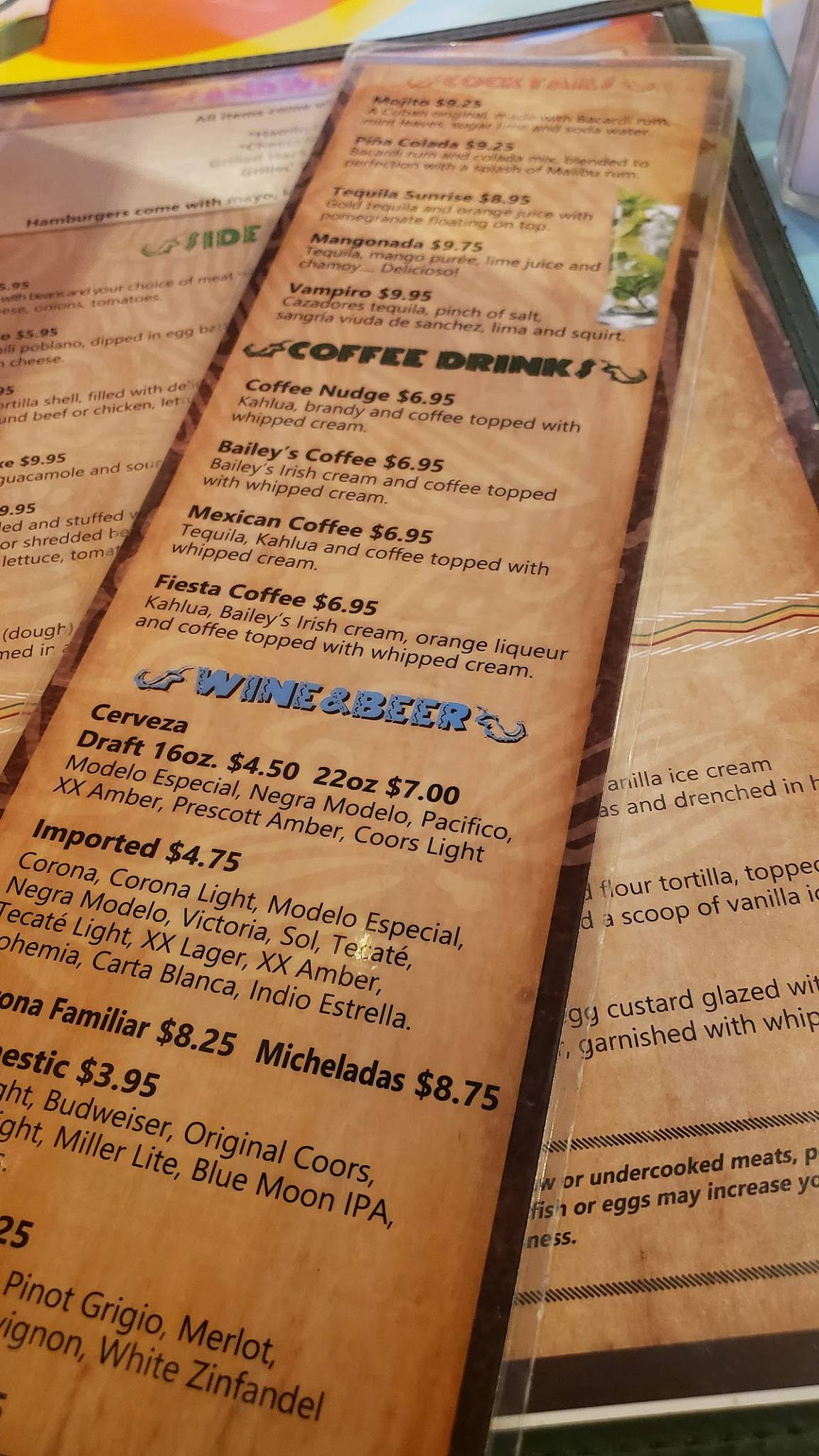 Menu at Lindo Mexico restaurant, Prescott, Gail Gardner Way #101