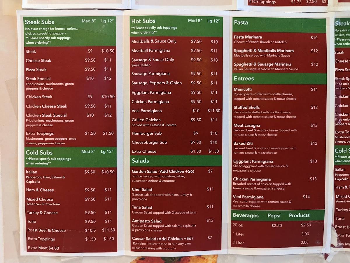 Menu at Little Anthony's Pizza pizzeria, New Castle, 287 Christiana Rd # 10