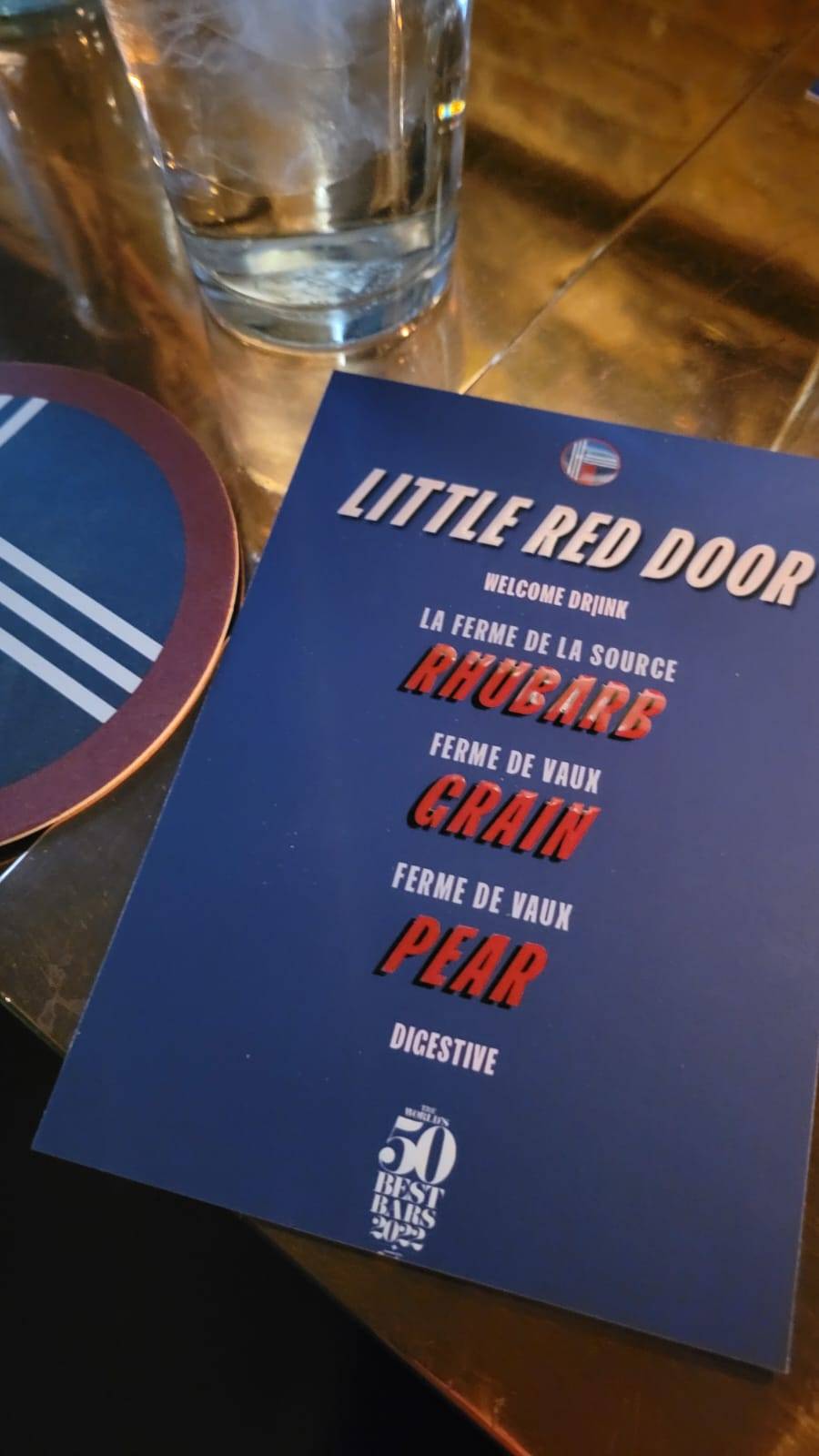 Menu at Little Red Door pub & bar, Paris