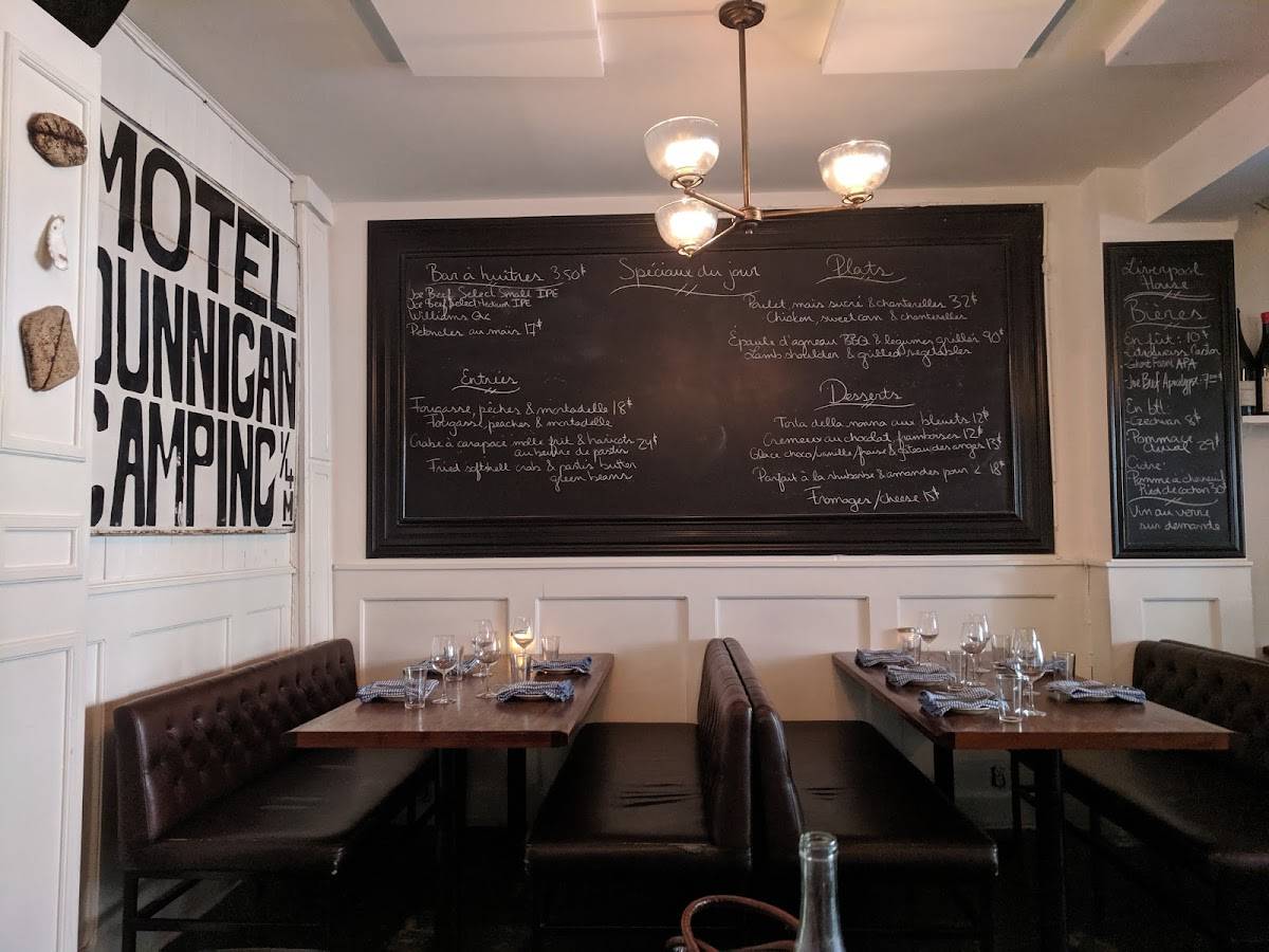 Menu at Liverpool House restaurant, Montréal