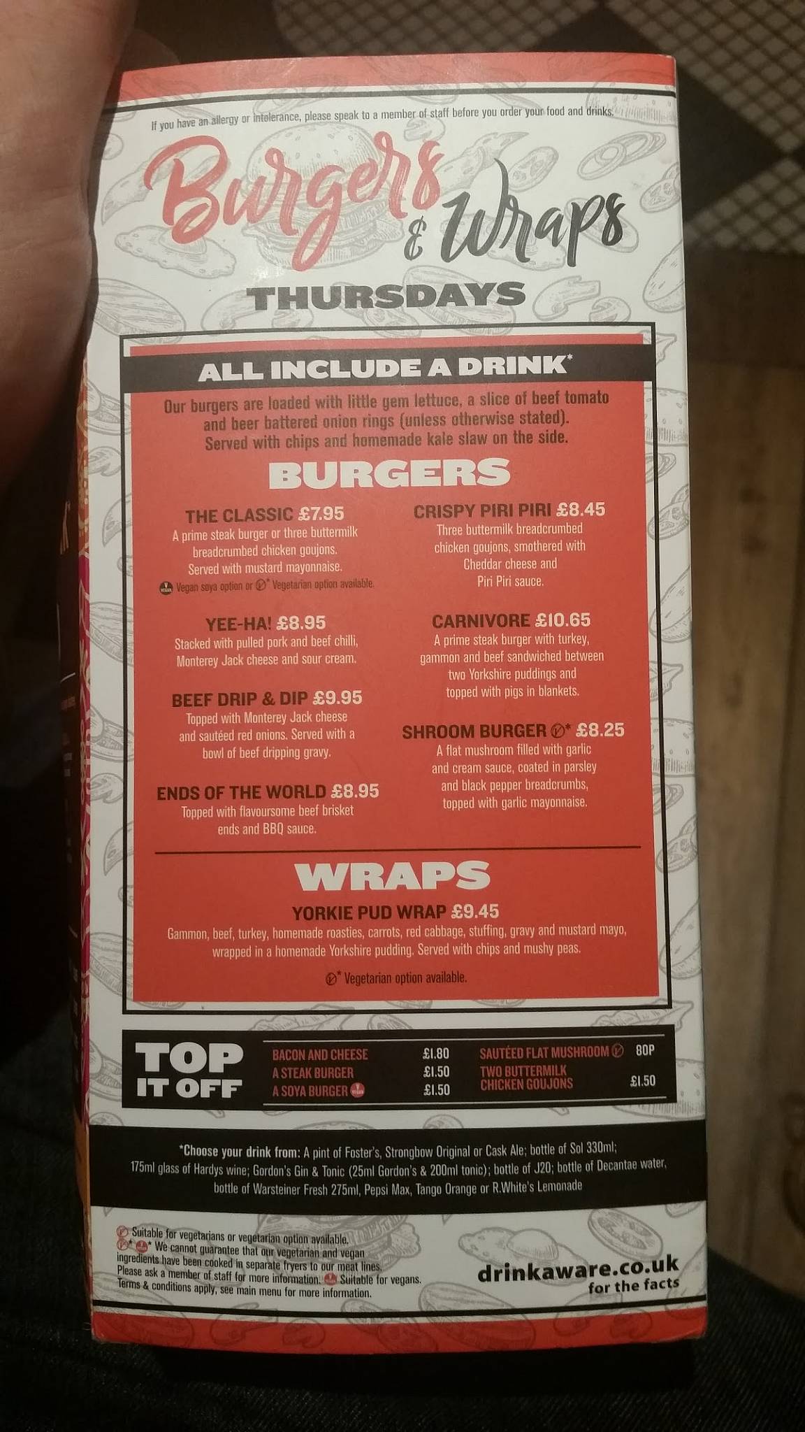 Menu at Chain Runner pub & bar, Livingston