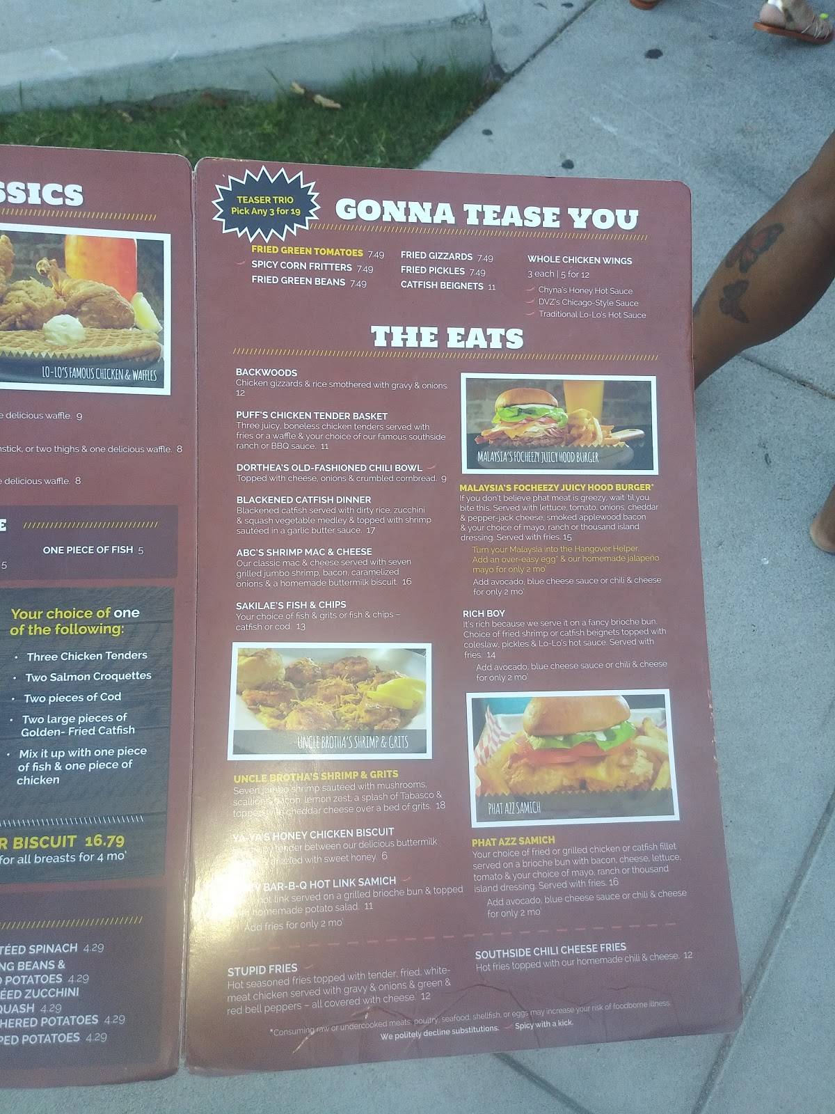 Menu at Lo-Lo's Chicken & Waffles restaurant, Grapevine, TX-114