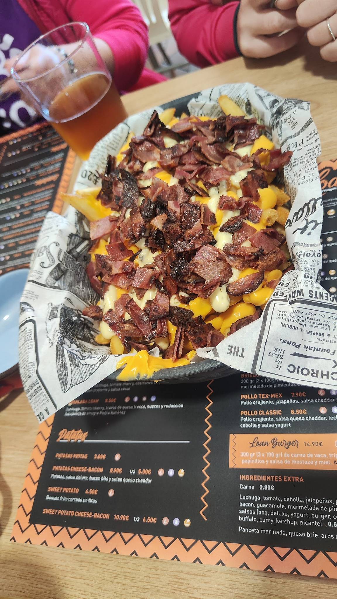 Menu at Loan Smash Burger restaurant, Garrucha