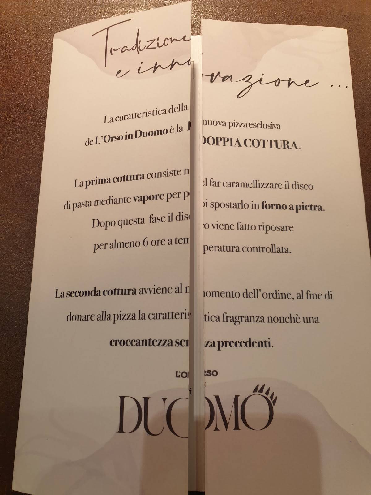 Menu da L'orso In Duomo ristorante, Messina