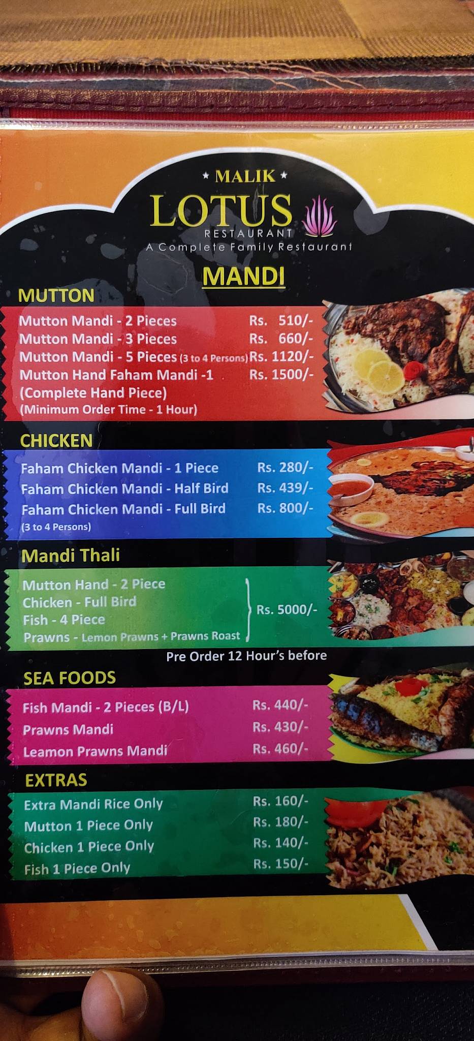 Menu at Lotus Restaurant, Kurnool