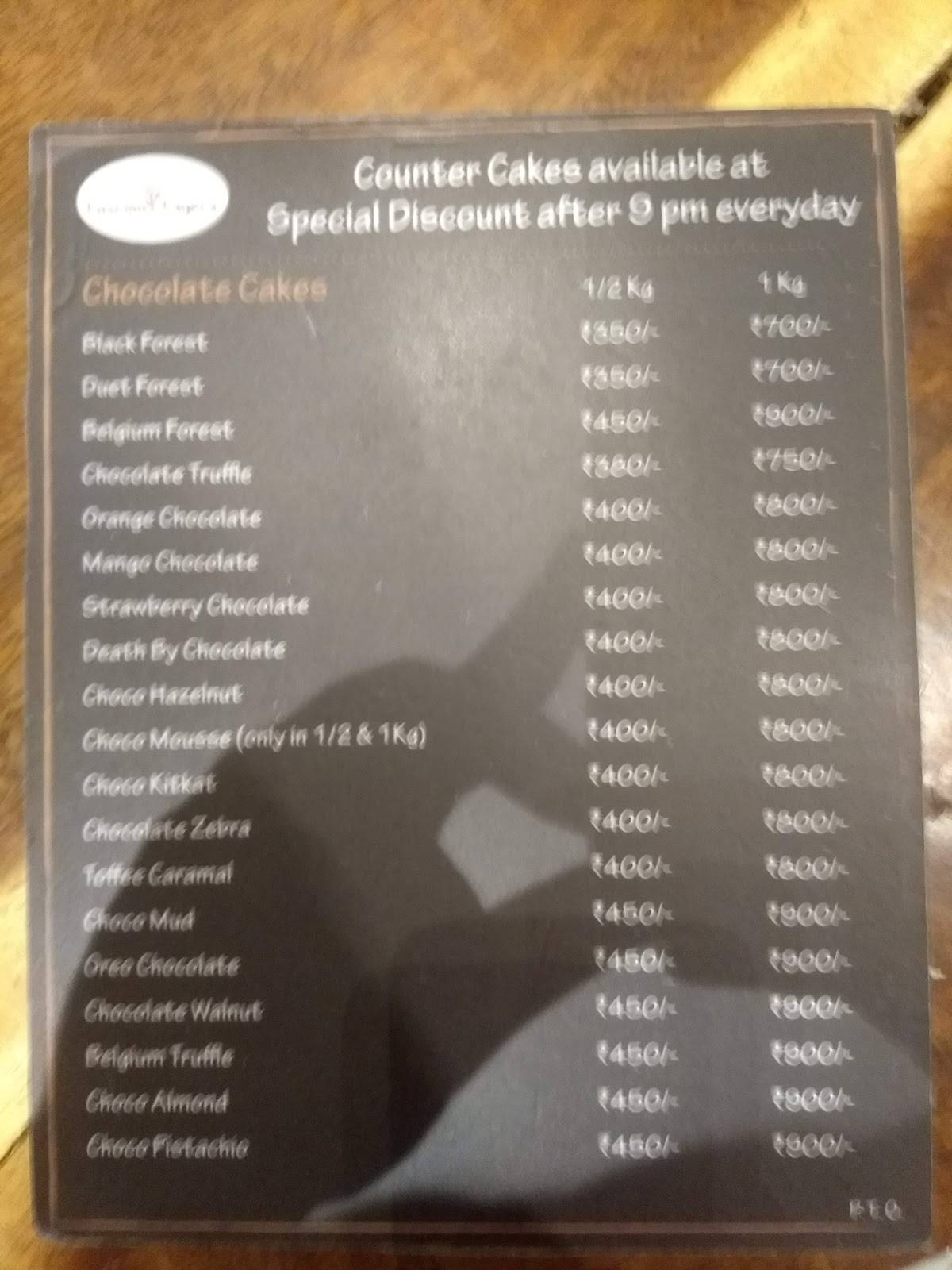 Menu at Luscious Layers, Nashik, ground floor