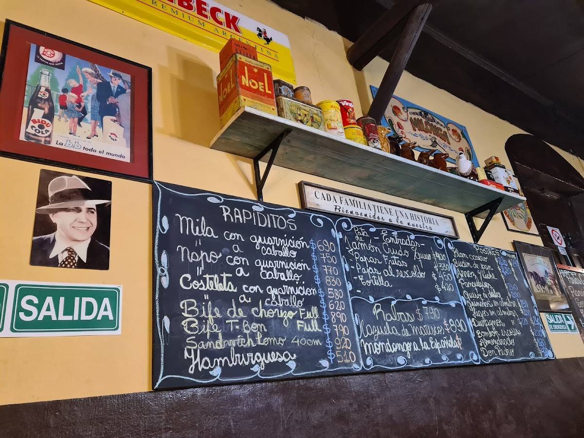 Carta del restaurante Al Rescoldo, Maipú