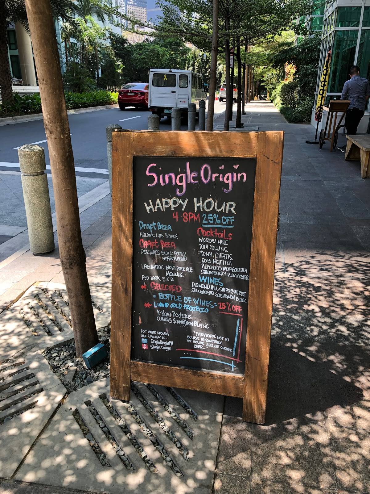 Menu at Single Origin - Rockwell cafe, Makati, 28 Amorsolo Dr