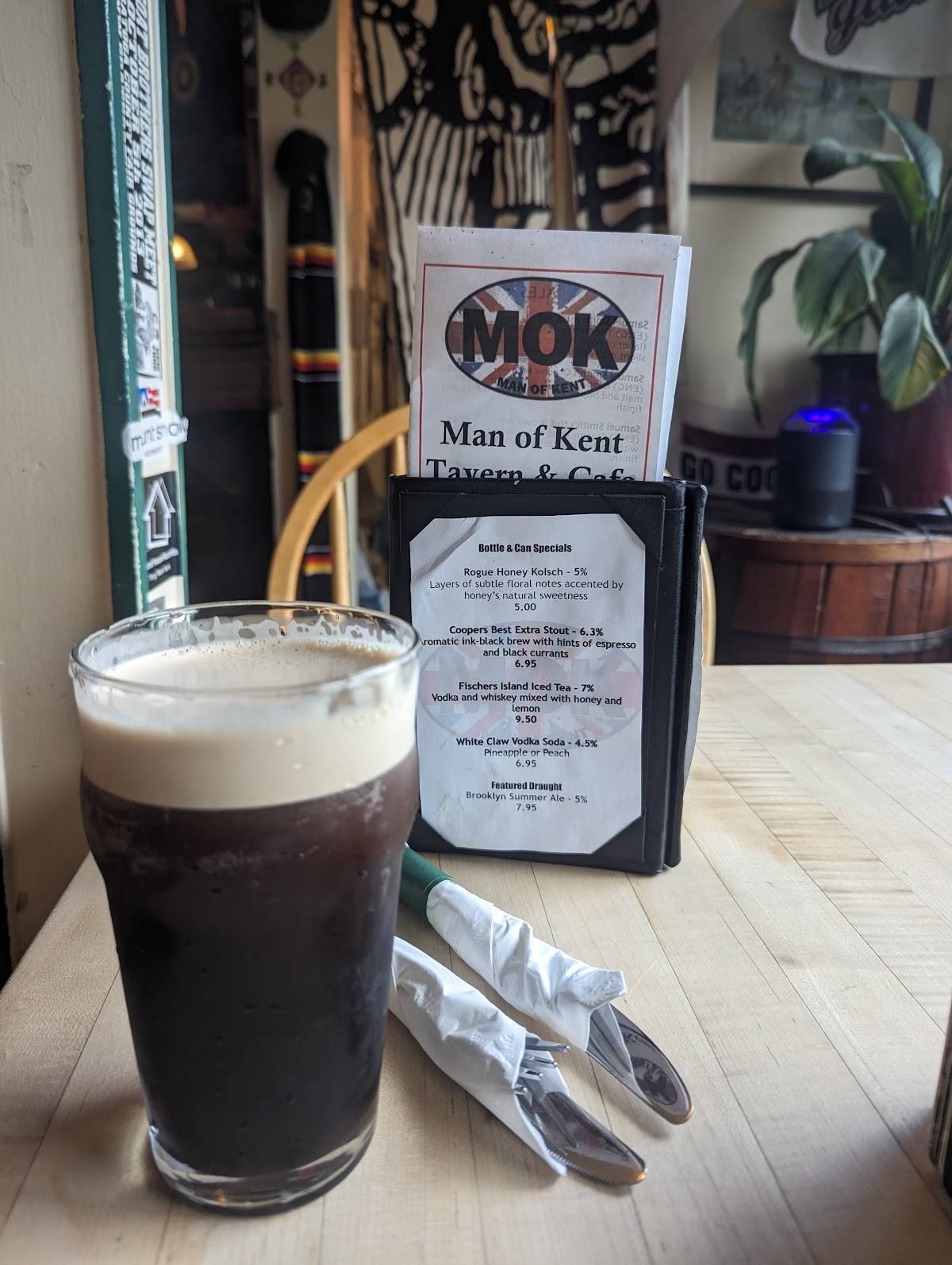 Menu at Man of Kent Tavern pub & bar, Hoosick