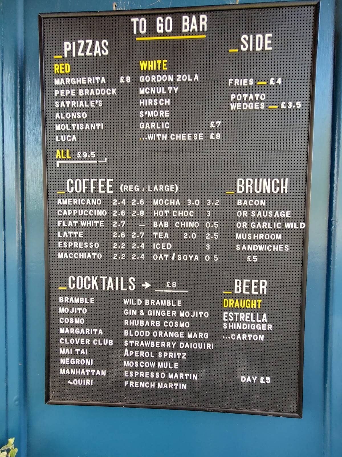 Menu at Cuckoo pub & bar, Manchester
