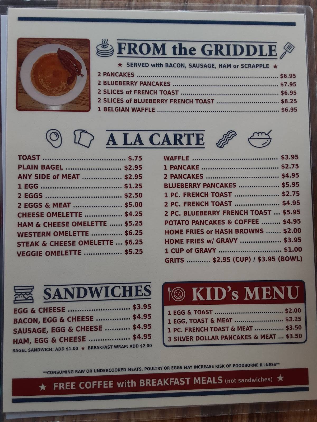 Menu at Mandy Jo's Country Corral restaurant, Everett