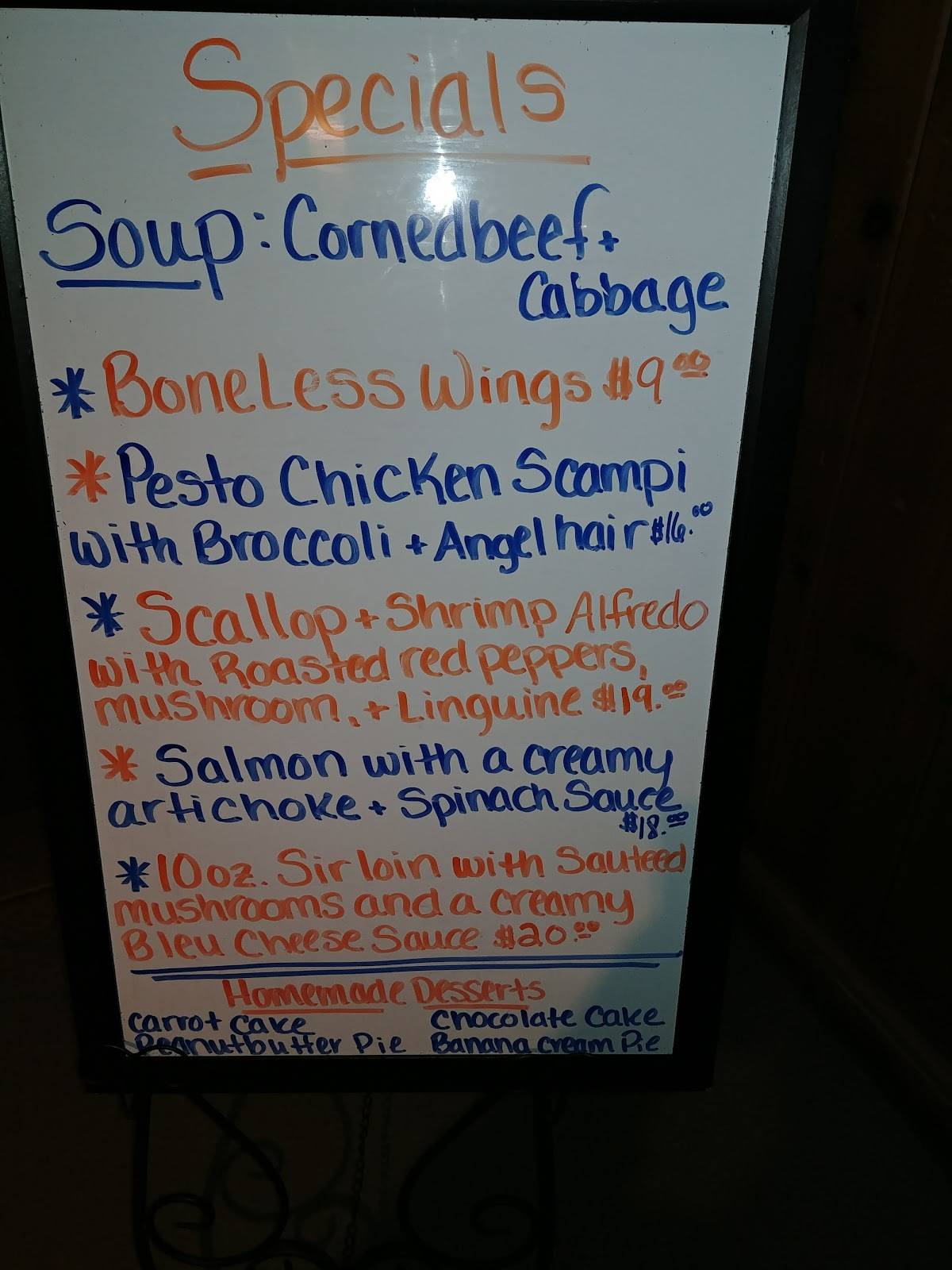 Menu at Maple On the Lake restaurant, East Berne