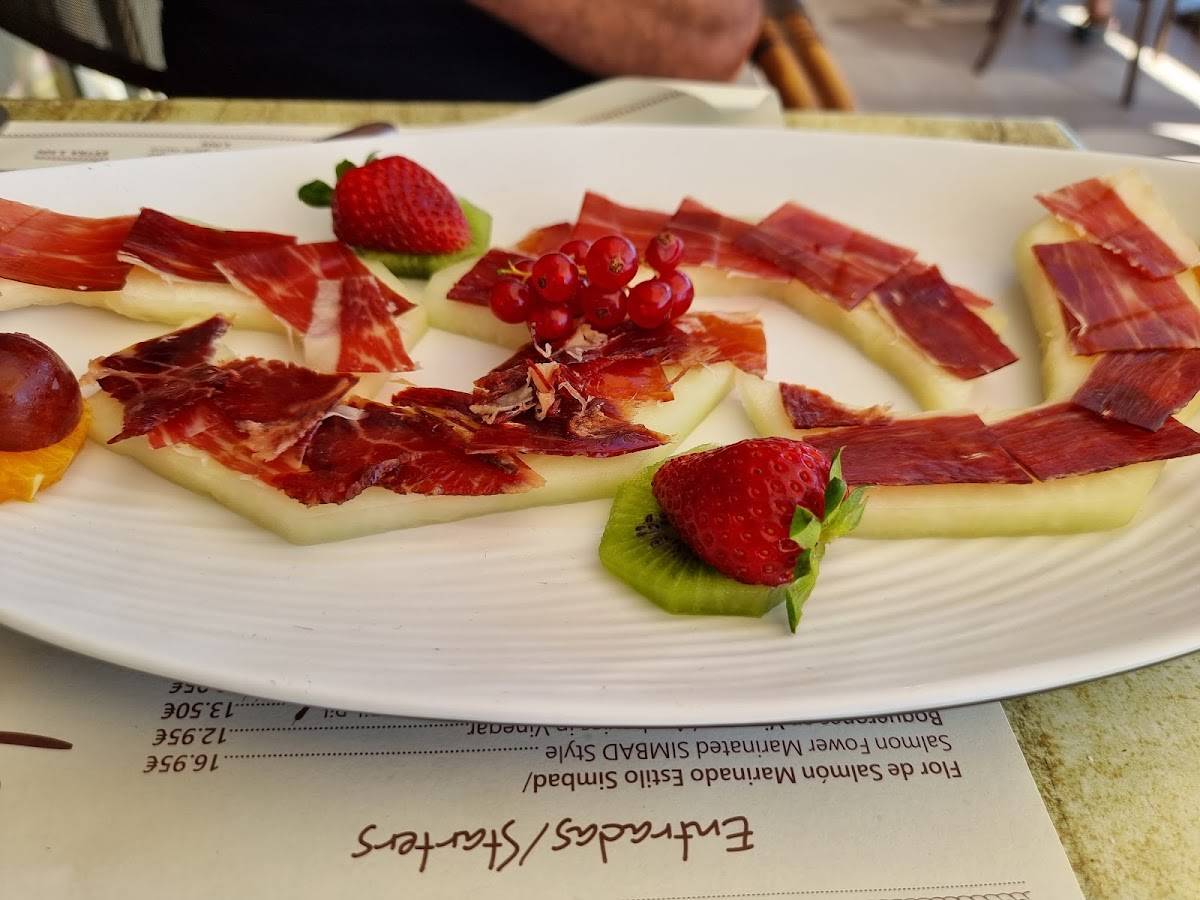 Menu at Simbad Restaurant & Beach Bar, Marbella