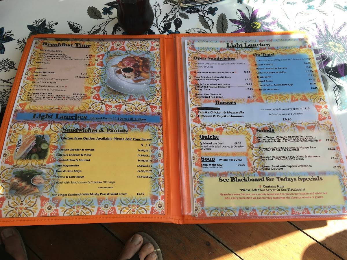 Menu at Margo's Lounge restaurant, Gorleston-on-Sea