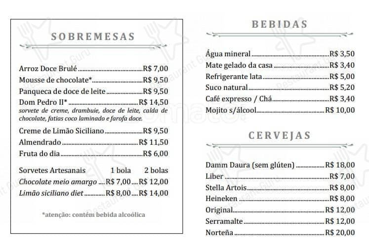 Menu em Martín Fierro restaurante, São Paulo, R. Aspicuelta