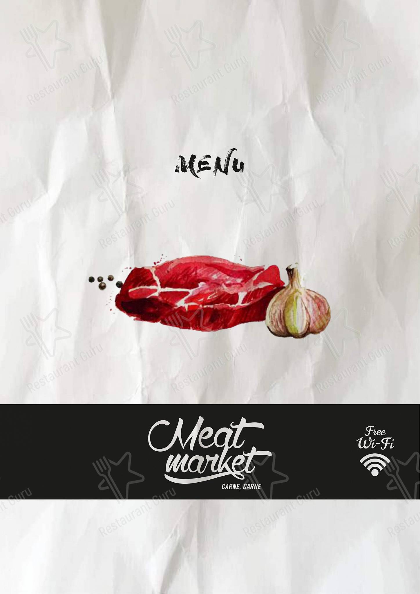 Menu at Meat Market Restaurante, Valencia