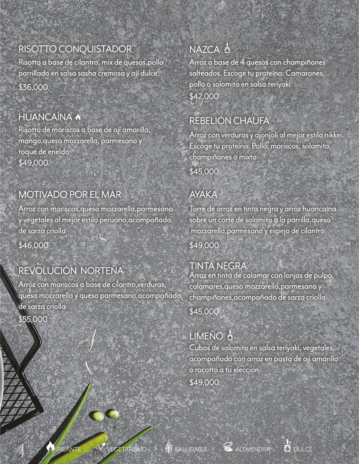 Menu at La Causa restaurant, Medellín, Cra 33 #8A - 41