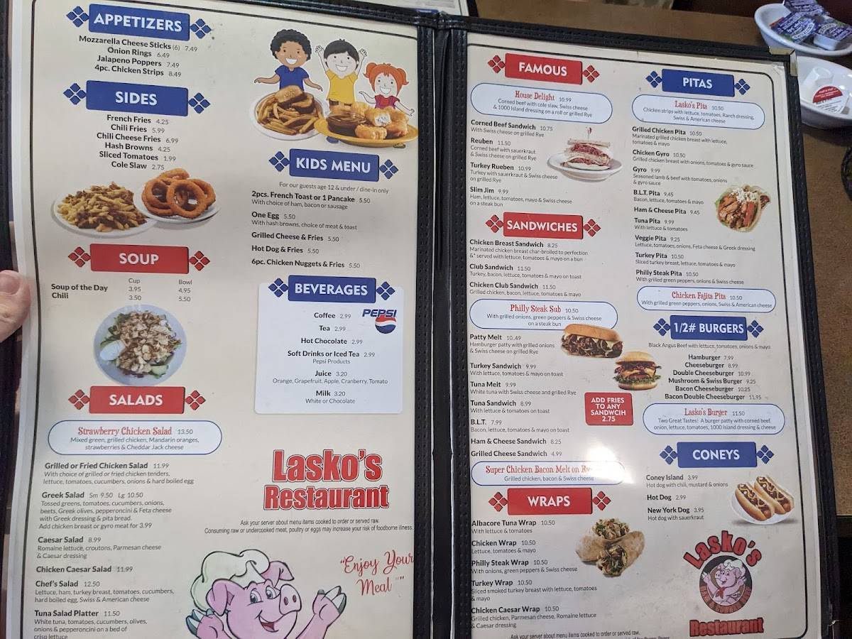Menu at Laskos Restaurant, Midland