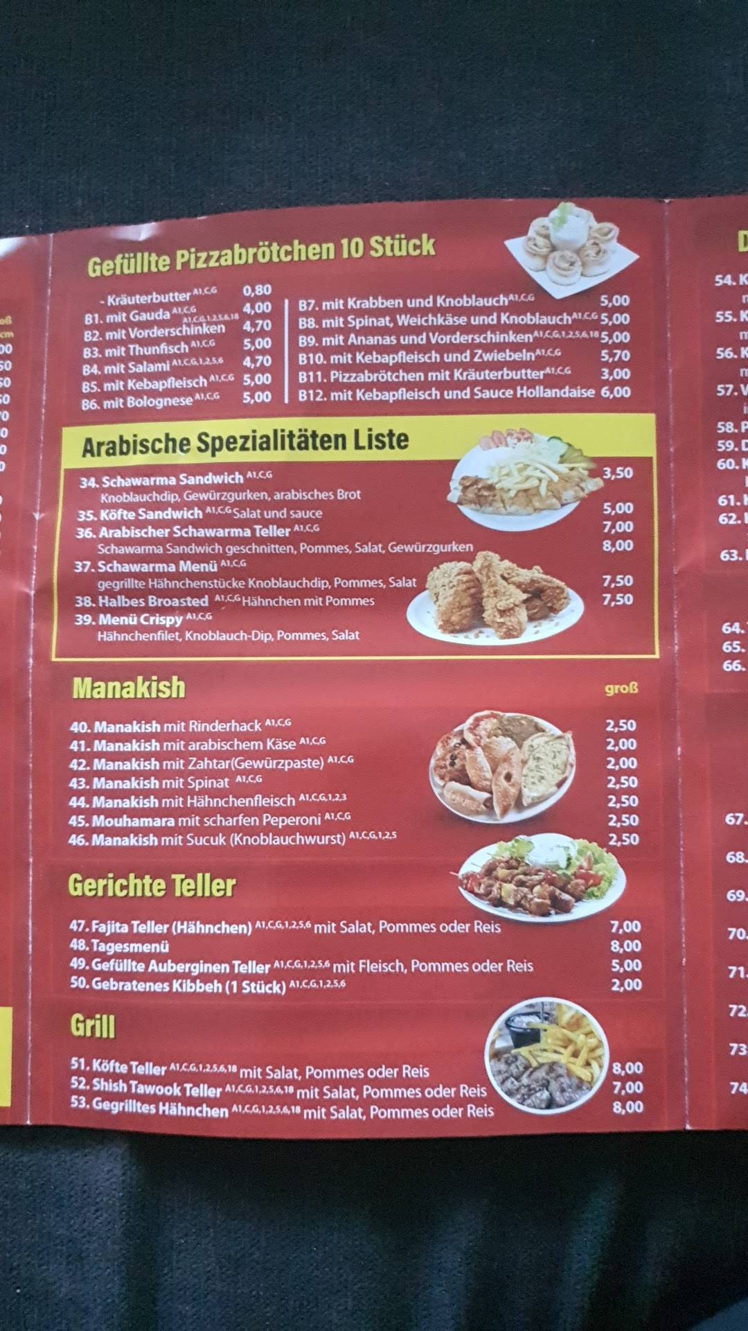 Speisekarte von Mido Restaurant & Café, Goch