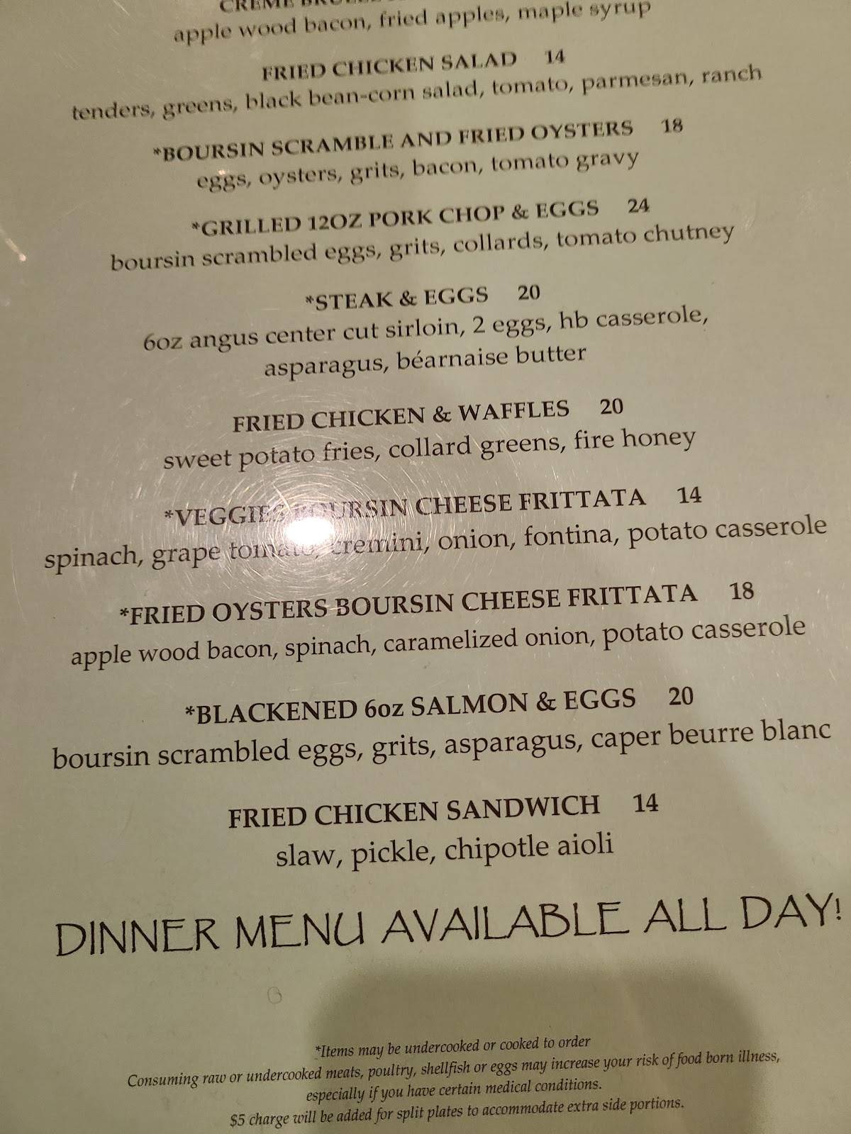 Menu at Milner's American Southern Restaurant And Catering, Winston-Salem