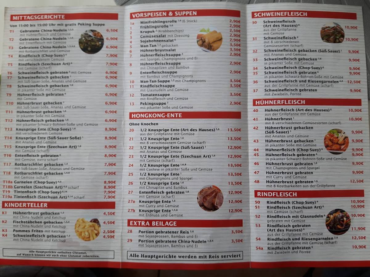 Speisekarte von Mini Wok restaurant, Dahme