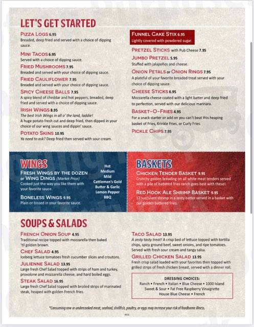 Menu at Model T Inn pub & bar, Derrick City, 555 Derrick Rd