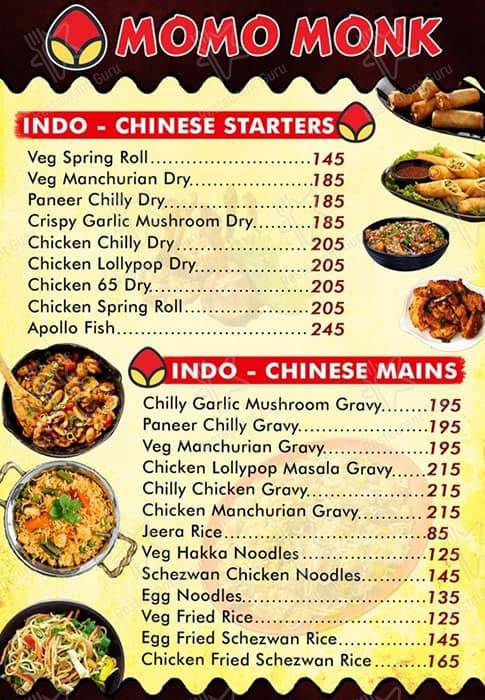 Menu at MOMO MONK, Hyderabad