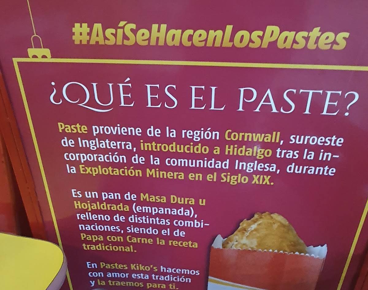 Carta del restaurante Pastes Kiko's, Monterrey