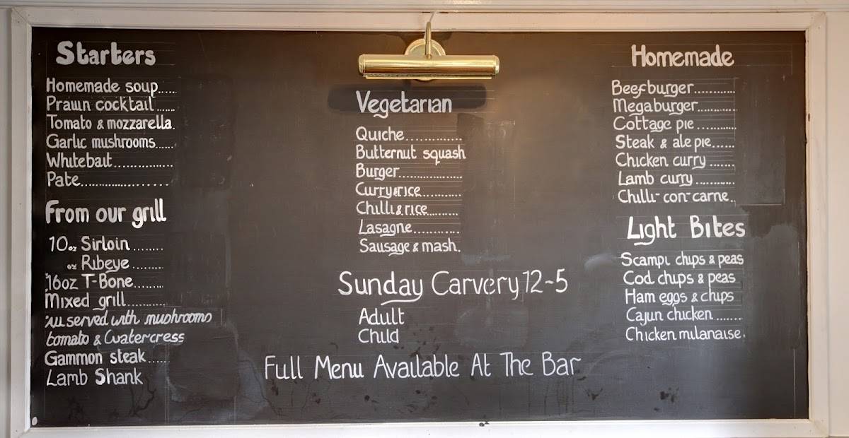 Menu at The Swan Inn pub & bar, Moreton-in-Marsh