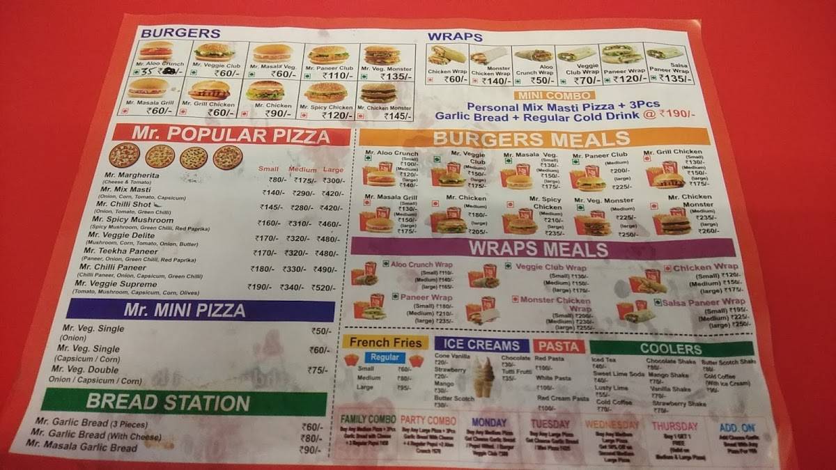 Menu at Mr. Burger, Ghaziabad, 14
