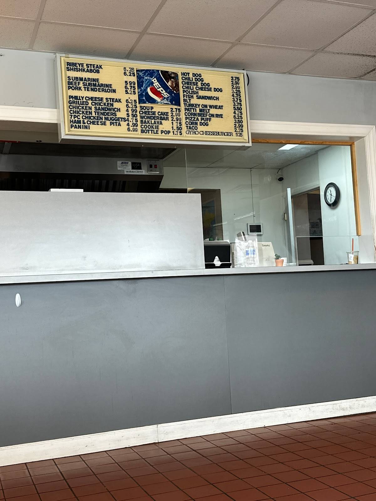 Menu at Mr Goody's restaurant, Griffith