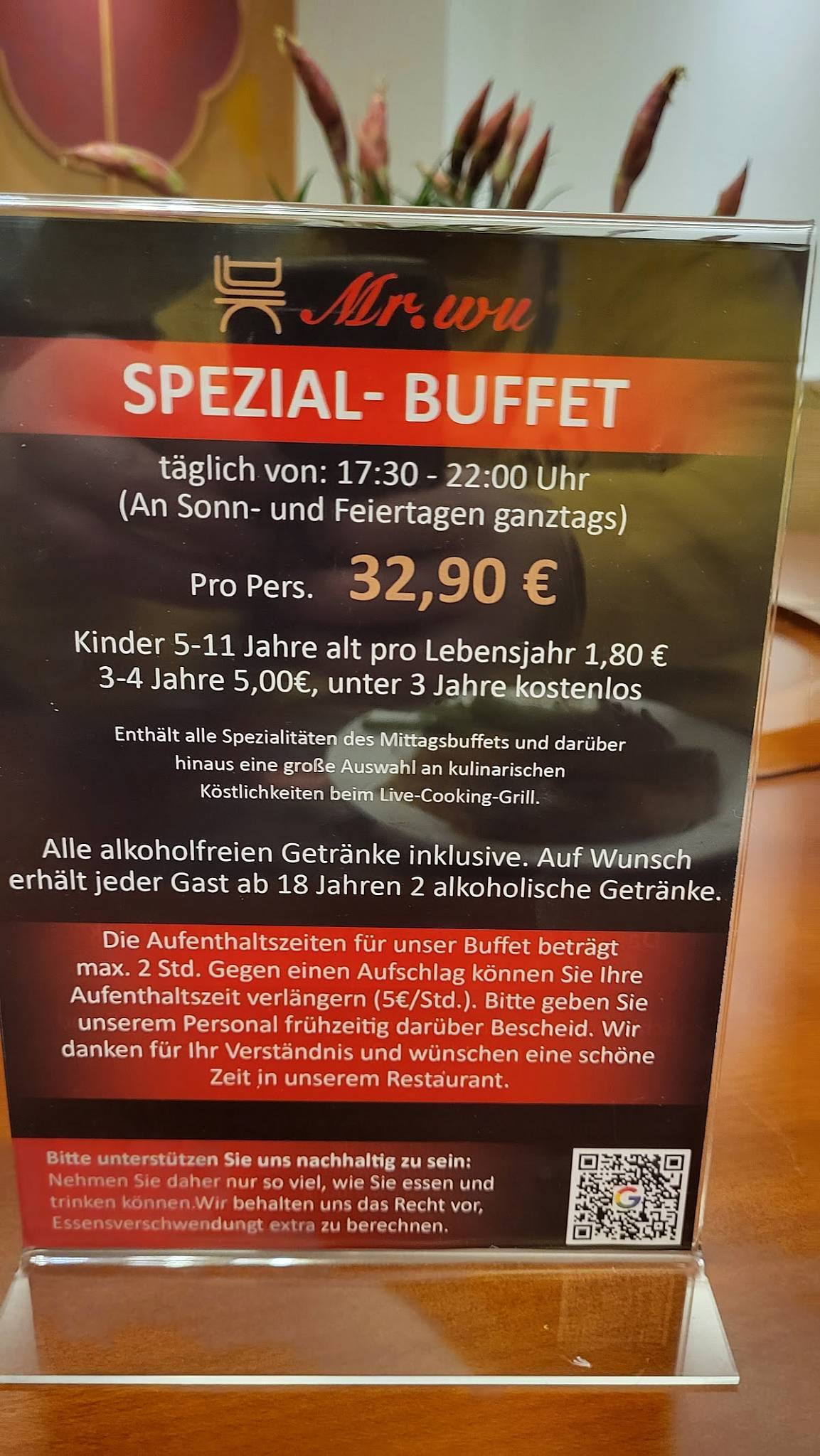 Speisekarte von Mr Wu Rostock restaurant, Rostock