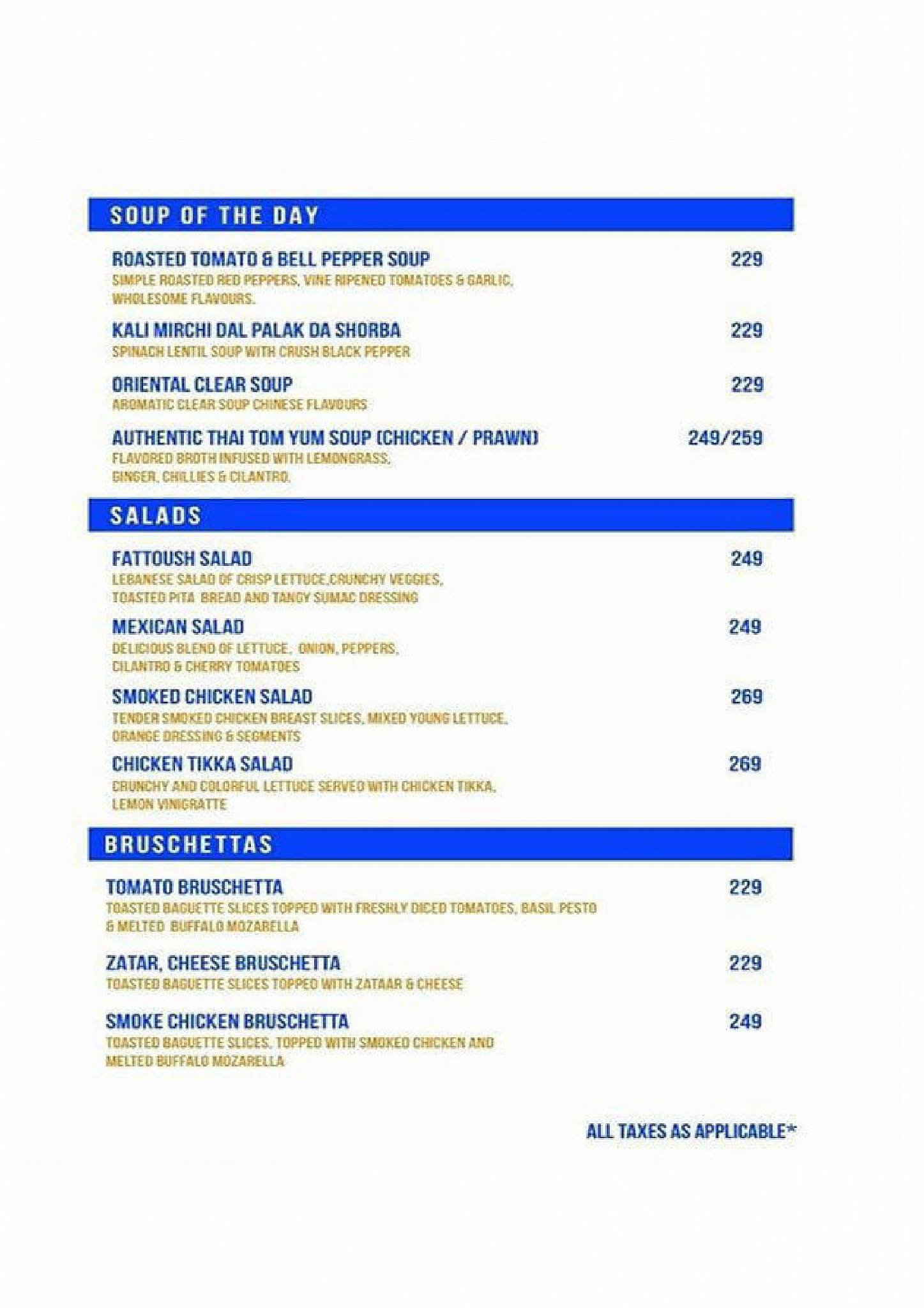 Menu at Mud brick kitchen and bar, Hyderabad