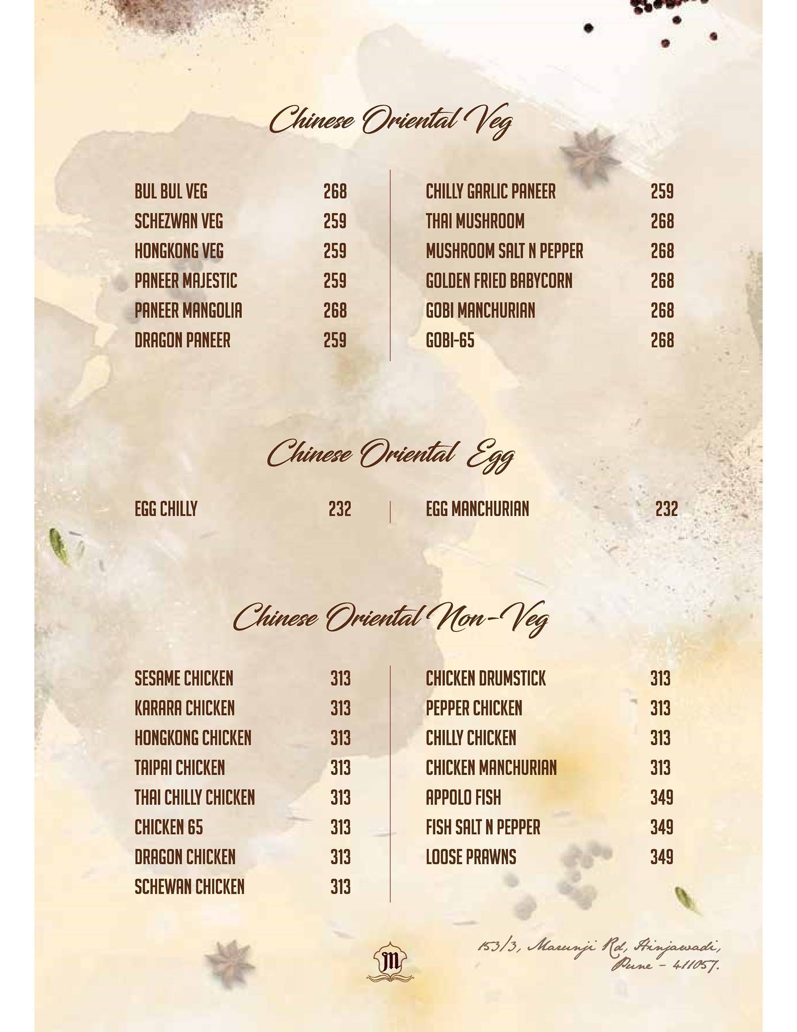 Menu at Mughal Mahal, Pimpri-Chinchwad, 153/3