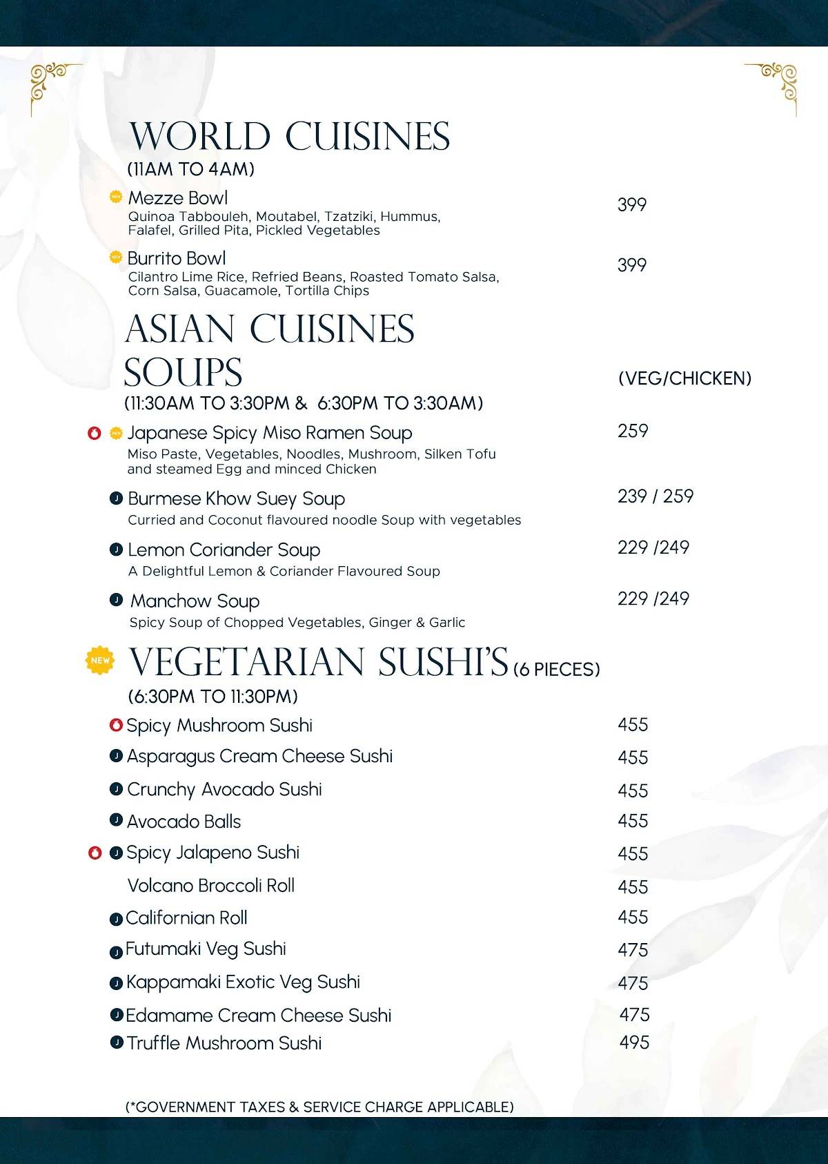 Menu at Flute 24 Hrs, Mumbai, 96/98