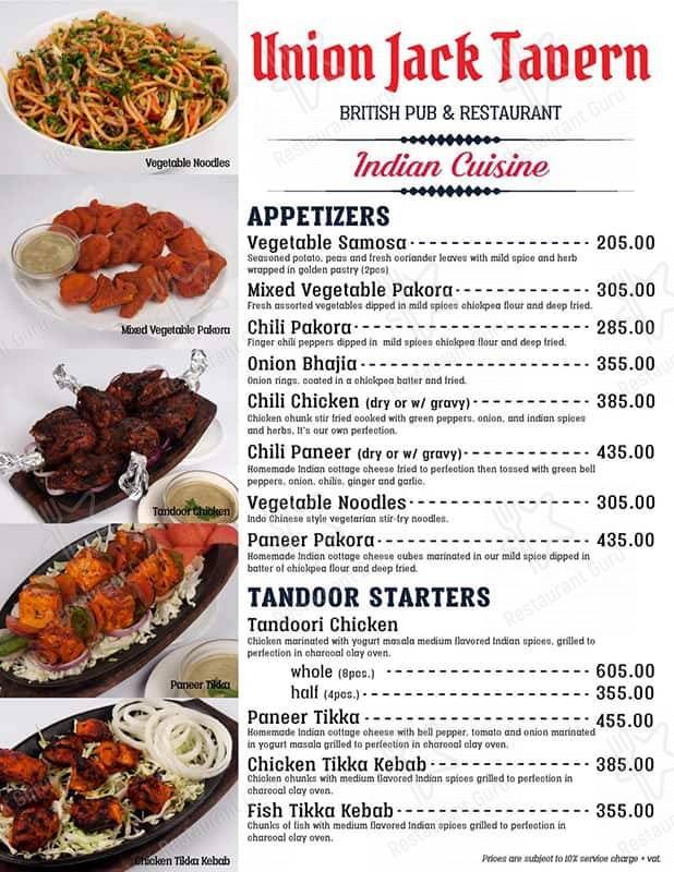Menu at Union Jack Tavern - Alabang restaurant, Muntinlupa, -1127.1 ...