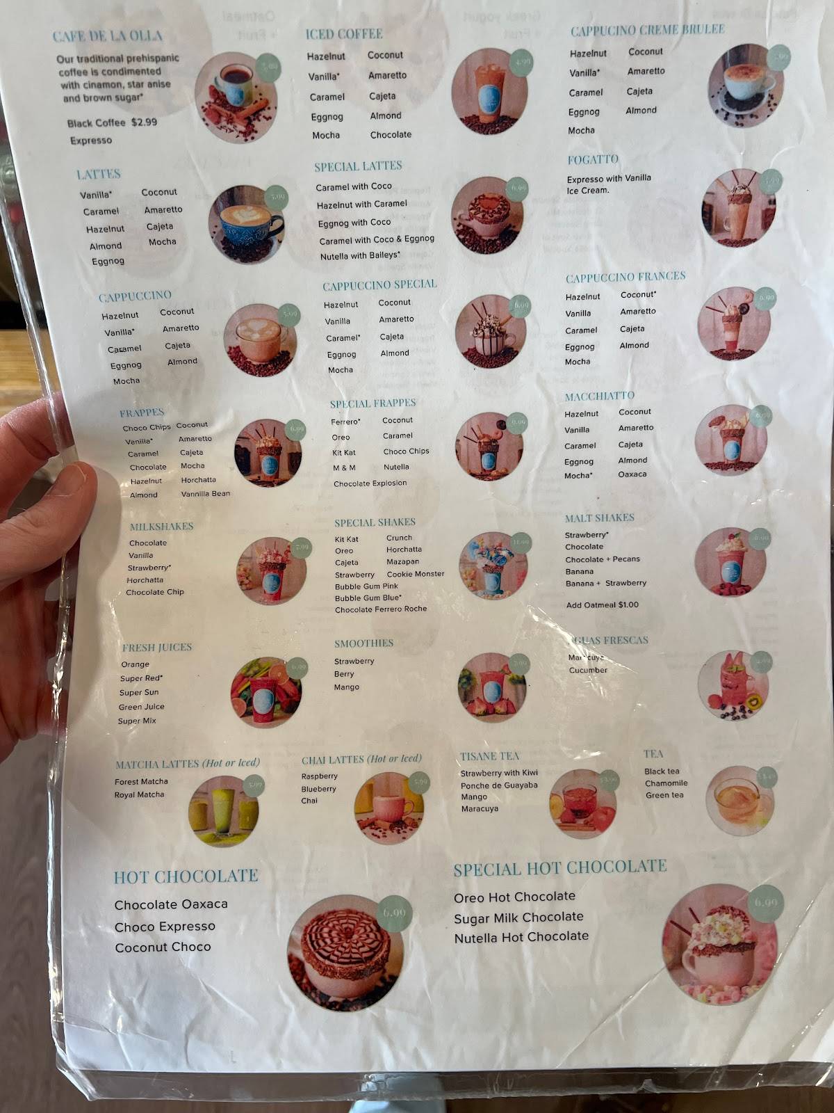 Menu at Sugar Milk Cafe, Naperville