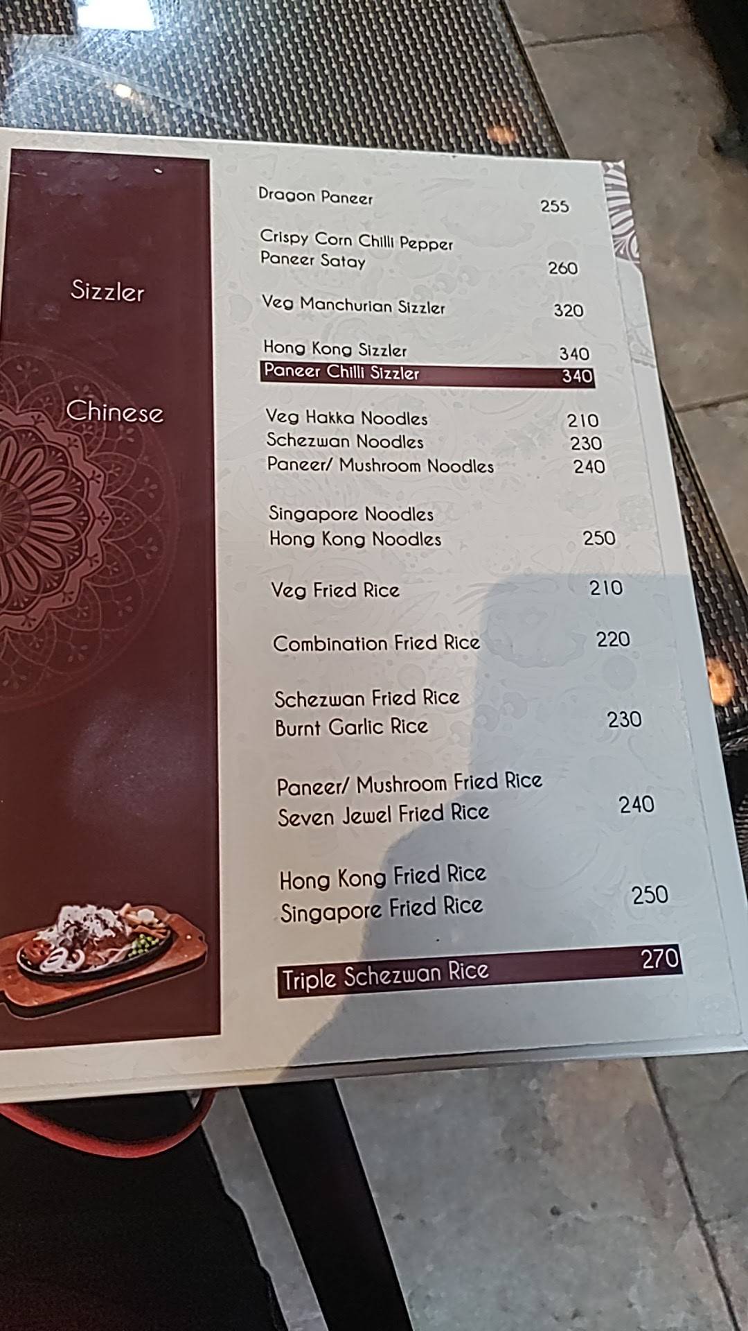 Menu at Veg Curry, Nashik