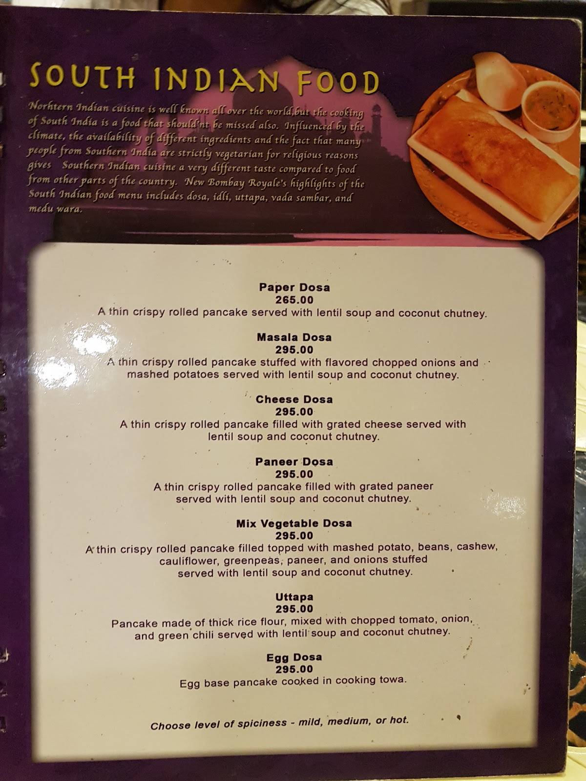 Menu at New Bombay Authentic Indian Cuisine restaurant, Makati ...