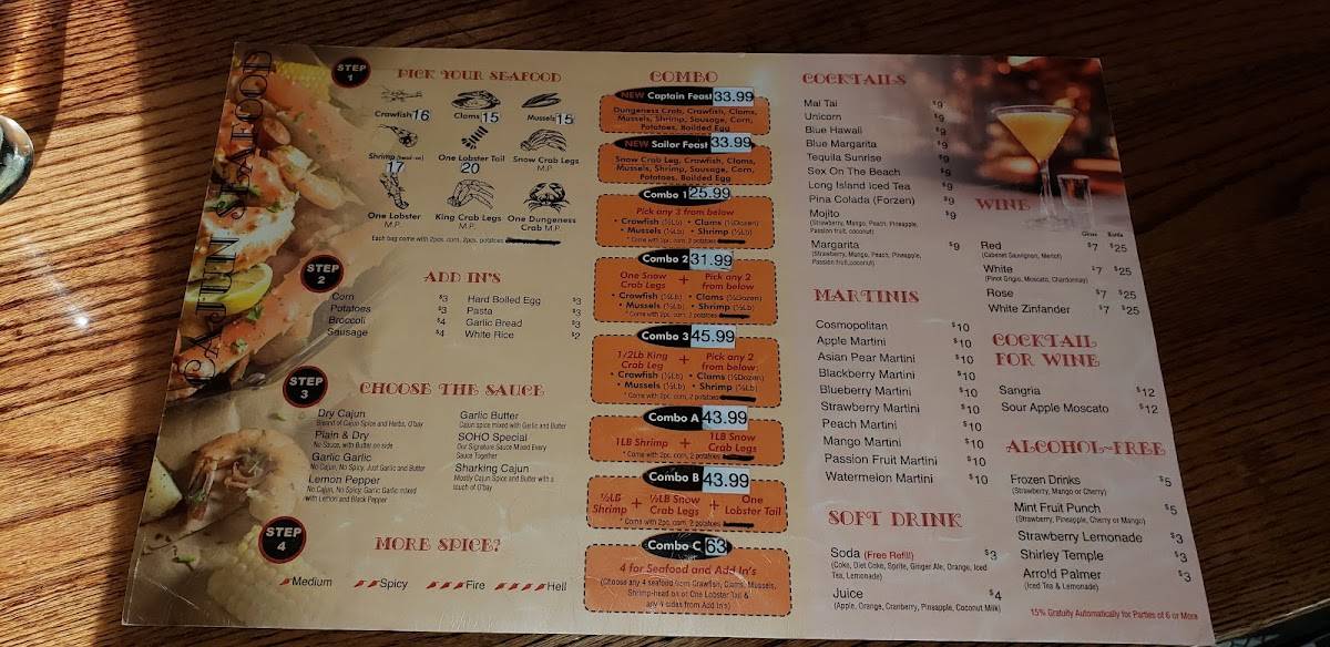 Menu at Boiling SOHO - Newington pub & bar, Newington