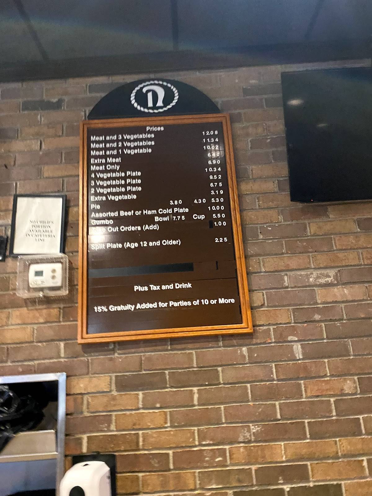 Menu at Niki's West steakhouse, Birmingham