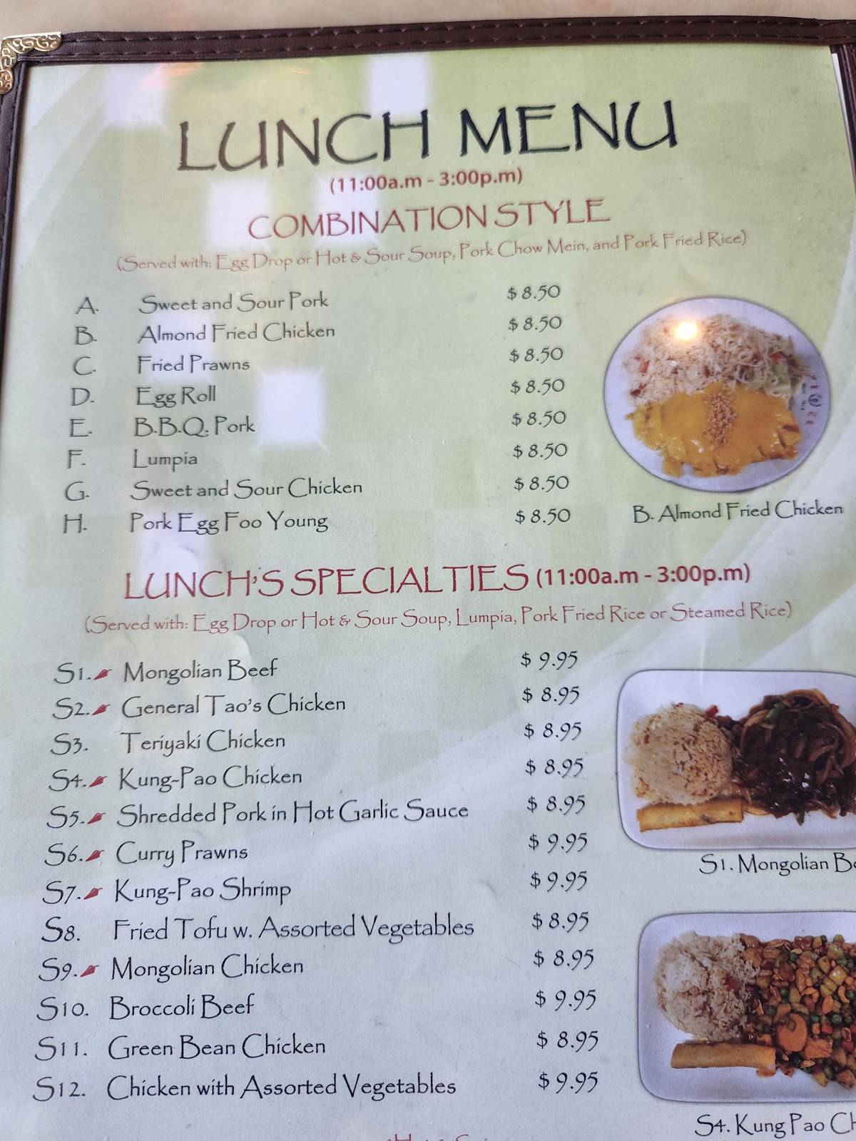 Menu at Noble Palace restaurant, Marysville